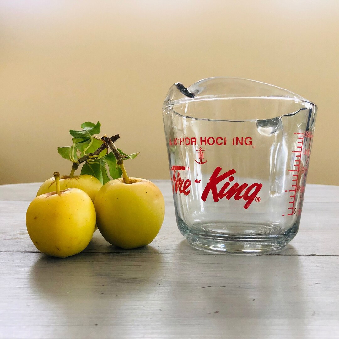 Vintage 1980's Fire-king Measuring Cup | Retro Anchor Hocking 2 Cup ...