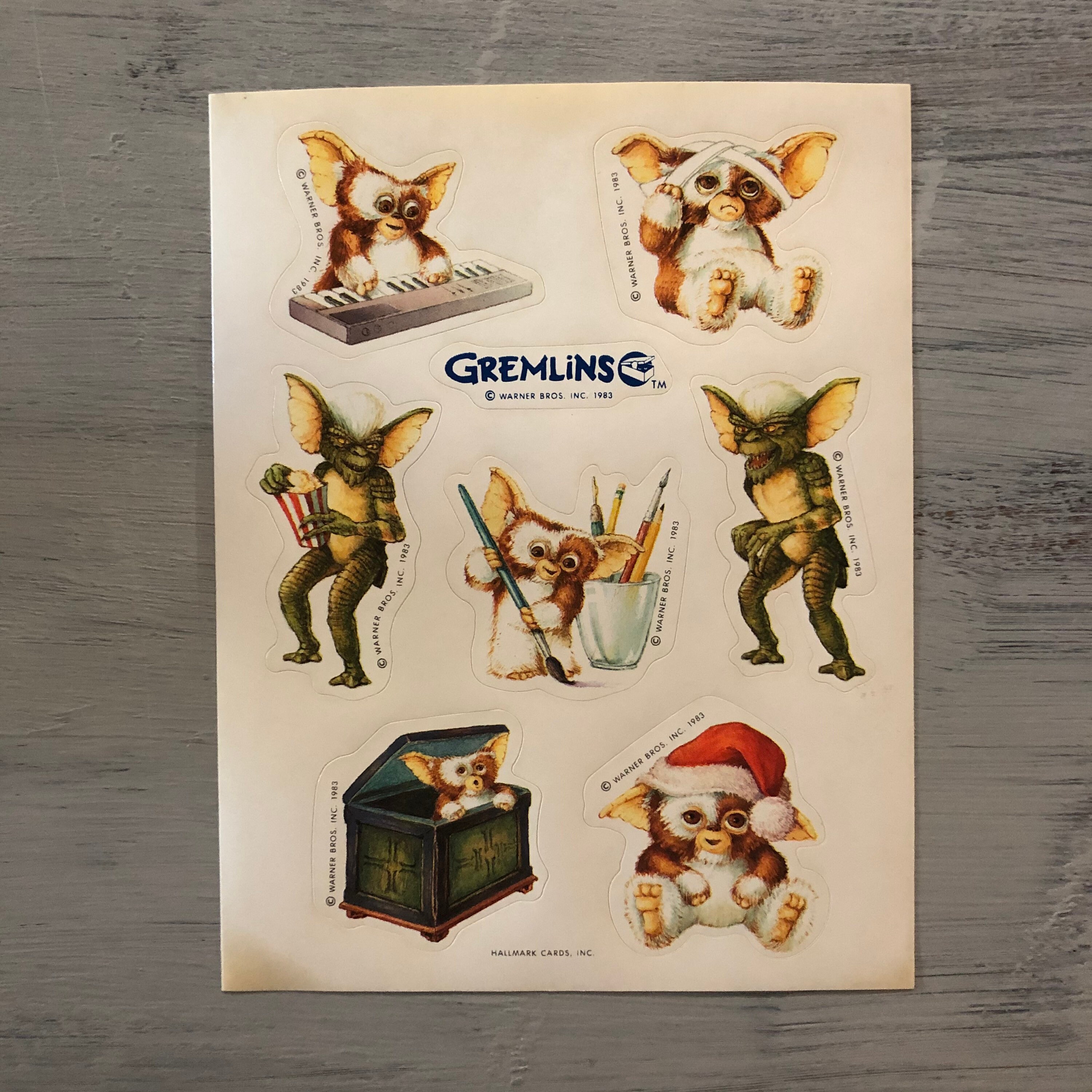 Vintage 1980's Gremlins Stickers 80's Grimlins Gizmo | Etsy