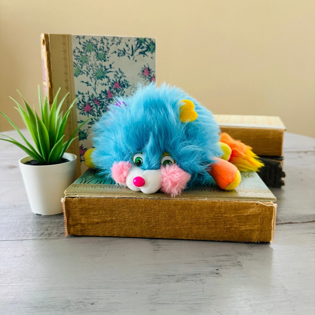 Vintage 1980's Popples Puffling Popple 80's Blue Puffling Popple Plush ...