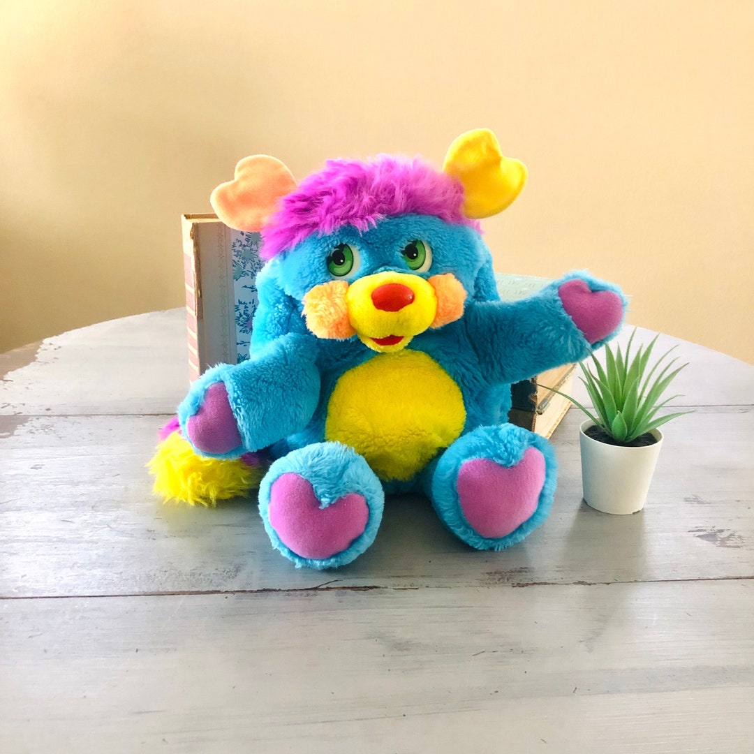 Vintage 1980's Popples P.C. Pretty Cool Popple 80's Large Blue Popple ...