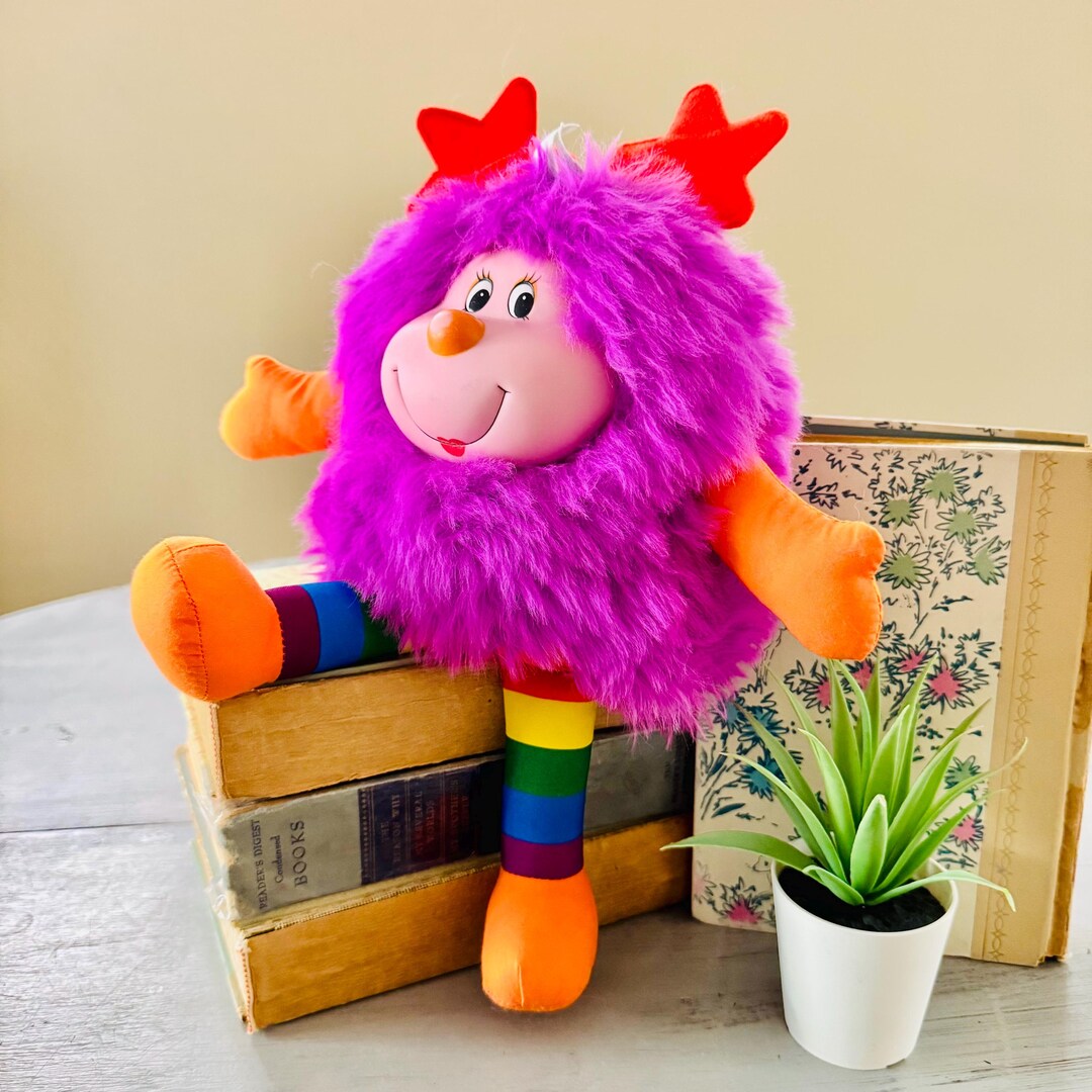 Vintage 1980's Glee Sprite Plush | Vintage Rainbow Brite Violet Sprite ...