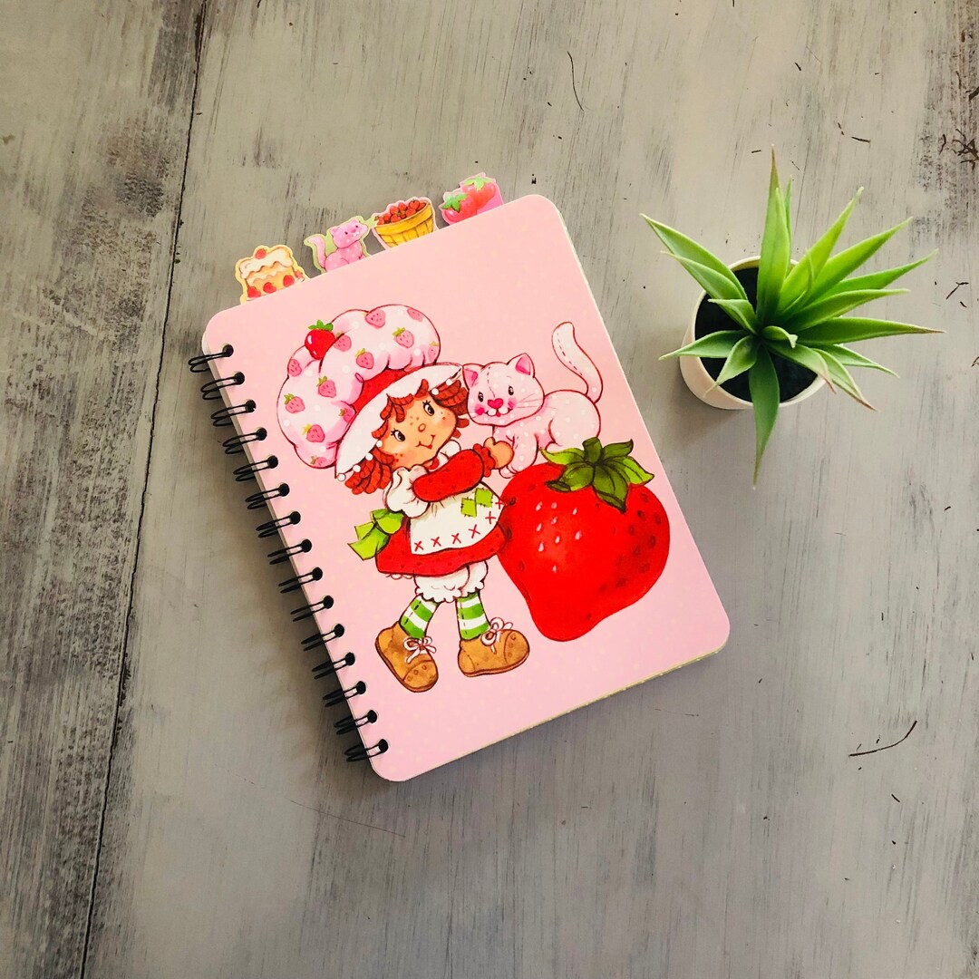 Vintage Style Strawberry Shortcake Spiral Notebook Journal Strawberry ...