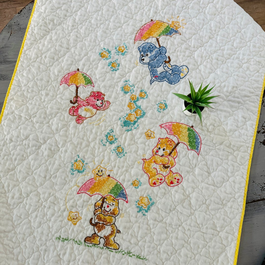 Vintage 1980's Care Bears Quilt Retro 1980's Care Bear Throw, Crib ...