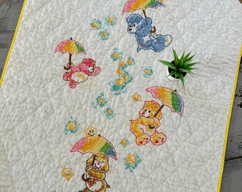 Vintage 1980's Care Bears Quilt Retro 1980's Care Bear Throw, Crib ...