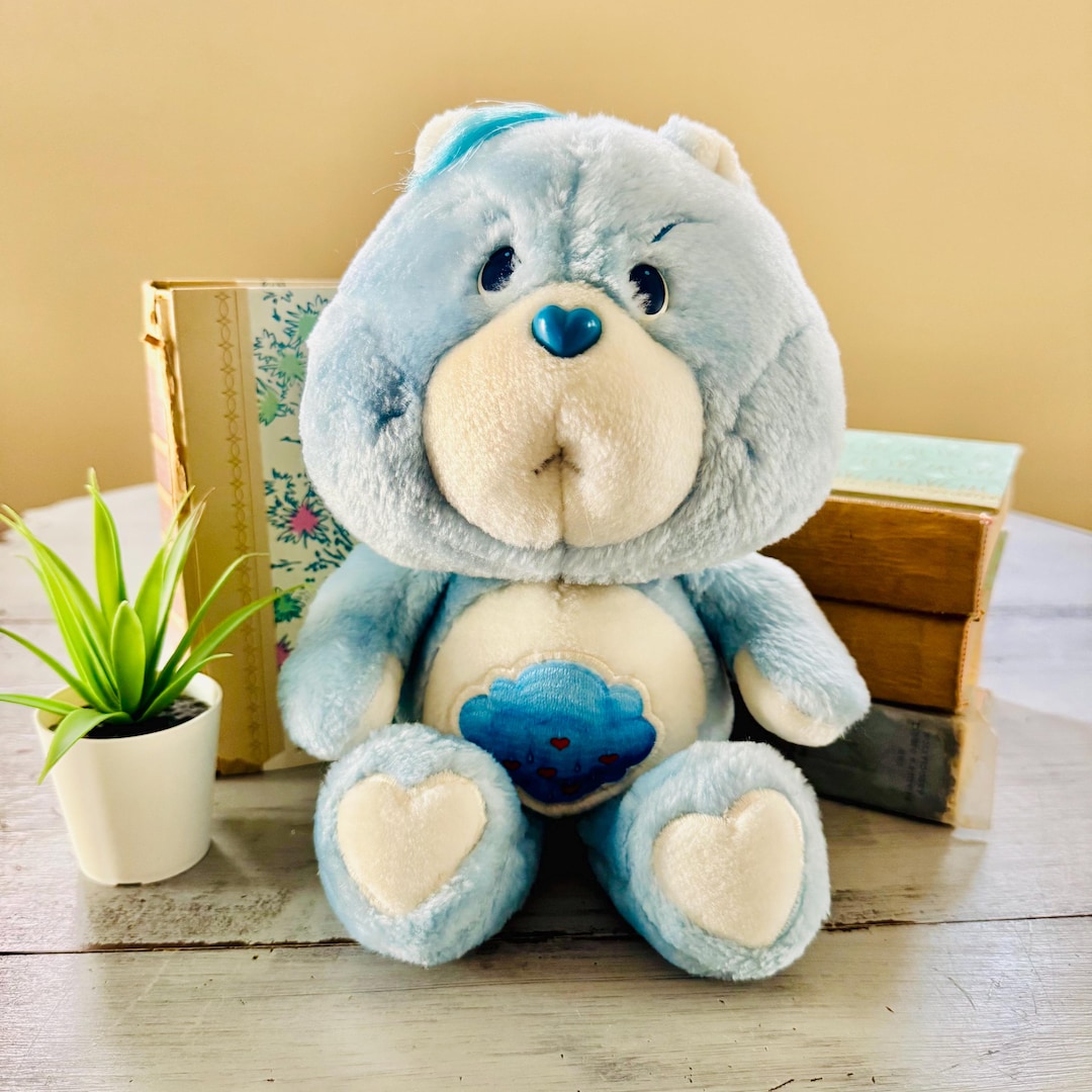 Vintage 1980's Grumpy Bear Care Bear Plush | Original Care Bear Plush | Retro 1980's Grumpy Bear ...