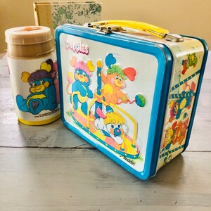 Vintage 1986 Popples Lunchbox With Thermos 1980's Popples Metal Lunch ...