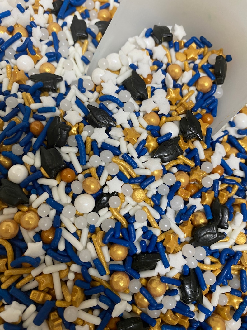 Royal Blue and Gold Graduation Sprinkles - Etsy