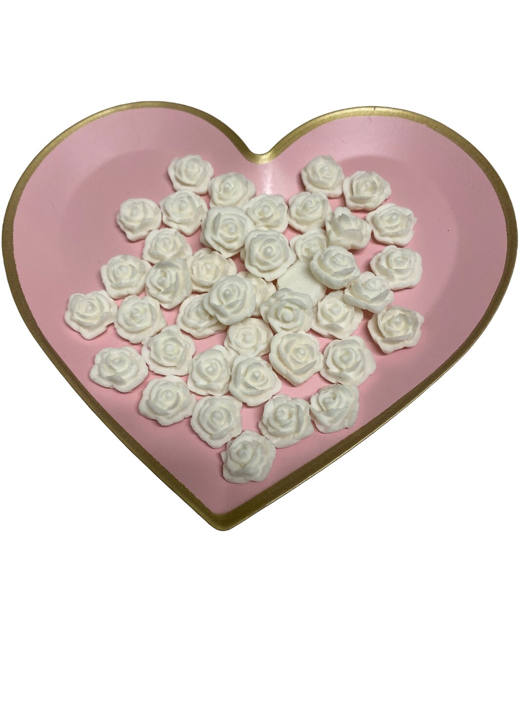 White Fondant Roses Sprinkles - Etsy