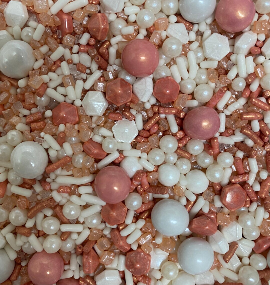 Rose Gold Sprinkle Mix - Etsy