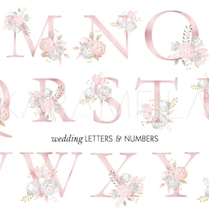 Wedding Clipart Rose Gold Wedding Alphabet Clipart Gold Foil - Etsy ...
