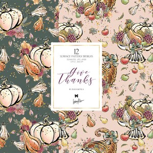 Thanksgiving Digital Paper Fall Digital Paper Autumn - Etsy