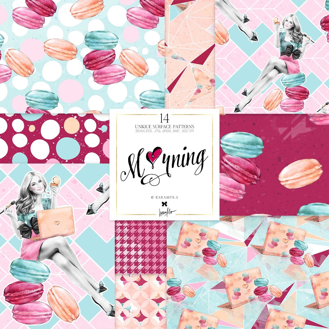 Make-up Paper Pack French Macarons Patterns Macaroons Fashion - Etsy