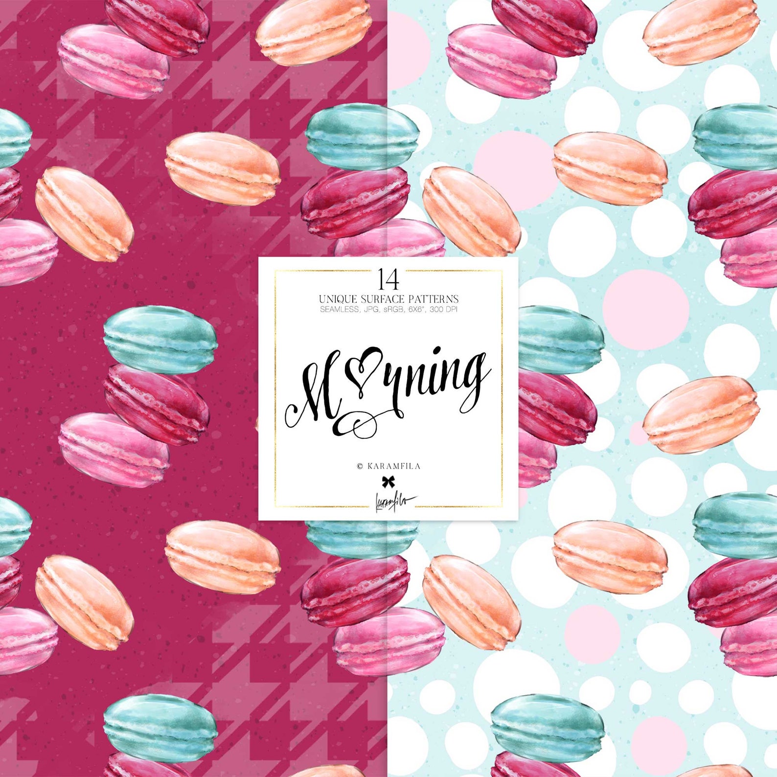 Make-up Paper Pack French Macarons Patterns Macaroons Fashion - Etsy