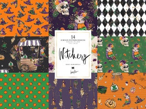 Cute Halloween Digital Paper Halloween Seamless Pattern - Etsy Canada