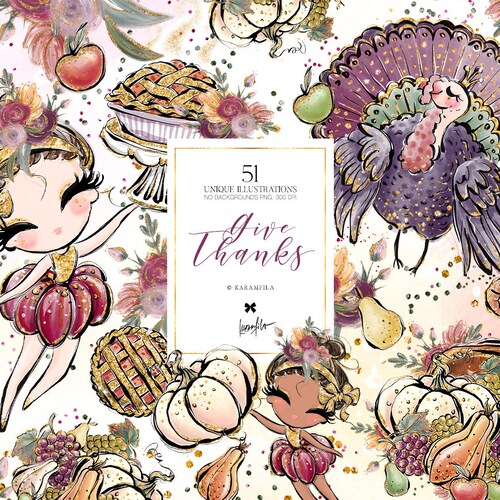 Fall Farmhouse Clipart Set Autumn Fall Thanksgiving Clip Art - Etsy