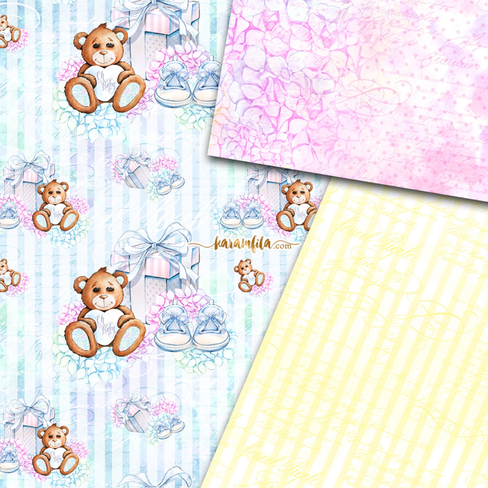 New Baby Paper Pack Pregnancy Planner Cute Teddy Bear | Etsy