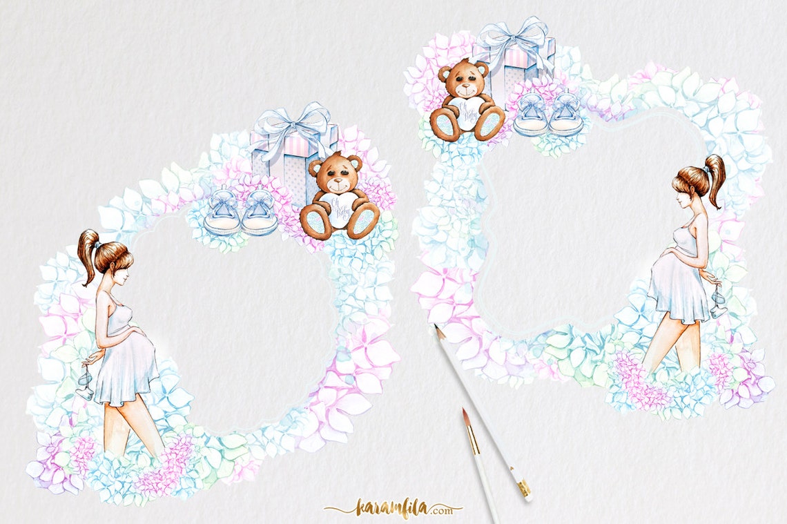 New Baby Clipart Pregnancy Clipart Cute Baby Clipart Girl - Etsy UK