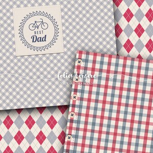 Fathers Day Digital Paper Best Dad Printable Seamless Patterns Family ...