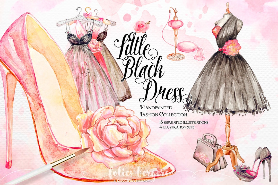 Fashion Clipart Watercolor Floral Illustration French Mannequin Parfume ...