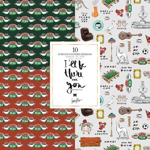 Friends Digital Paper 90's TV Show Patterns - Etsy Canada