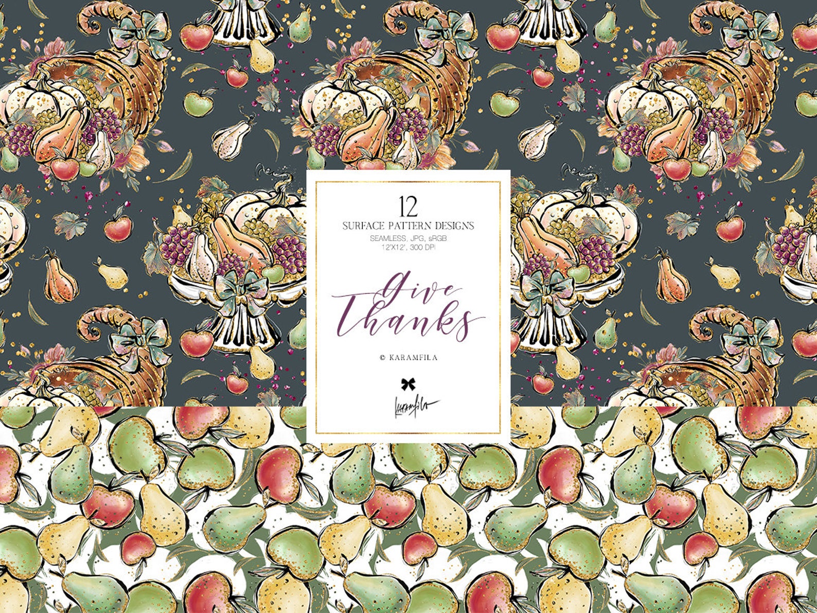 Thanksgiving Digital Paper Fall Digital Paper Autumn - Etsy