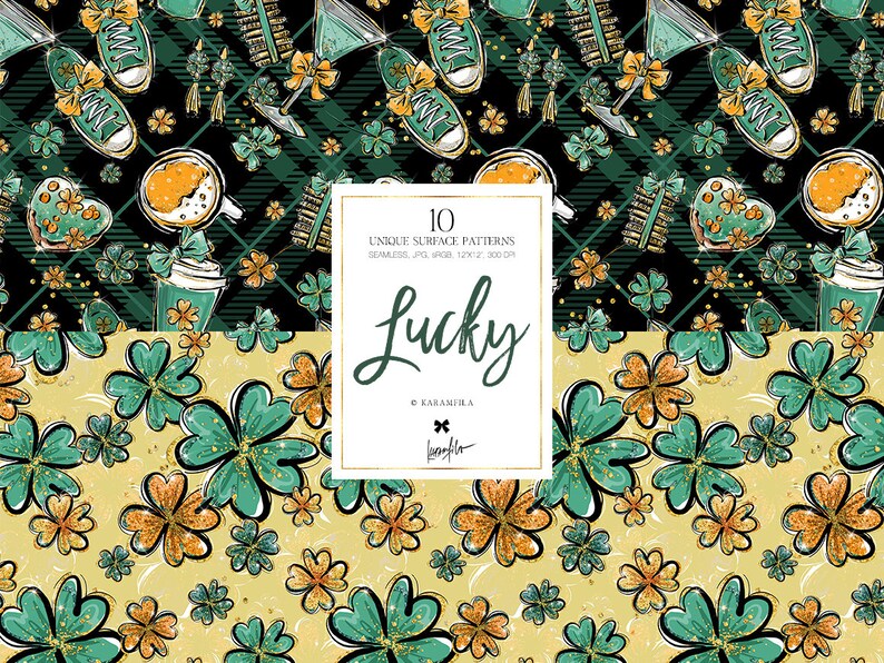 St Patrick's Day Digital Paper St Patrick Patterns - Etsy