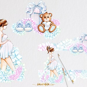 New Baby Clipart Pregnancy Clipart Cute Baby Clipart Girl - Etsy UK