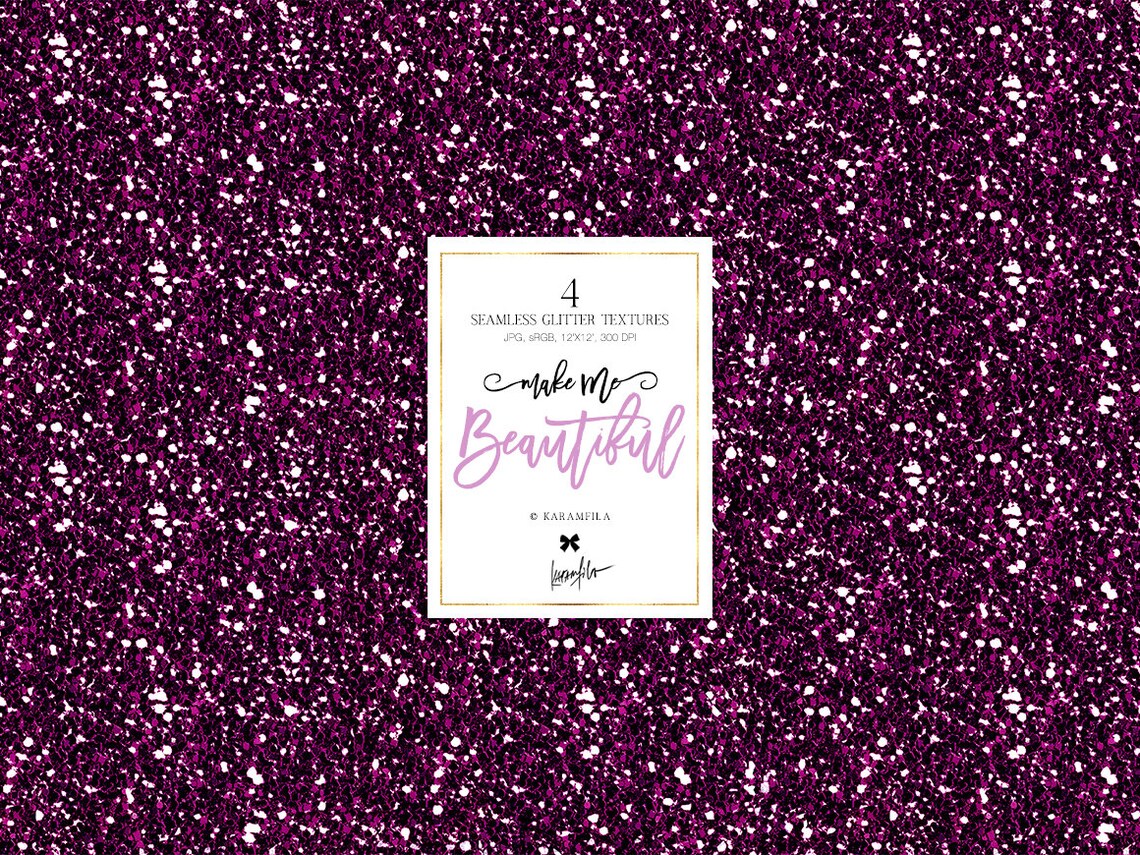 Eggplant Purple Glitter Digital Paper Gold Glittering - Etsy