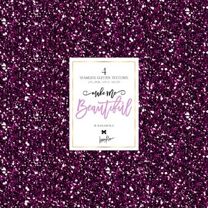 Eggplant Purple Glitter Digital Paper, Gold Glittering Textures Pack ...