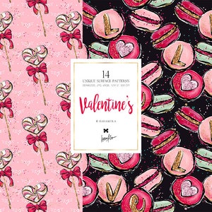 Valentine Digital Paper Valentine's Day Paper Valentine - Etsy