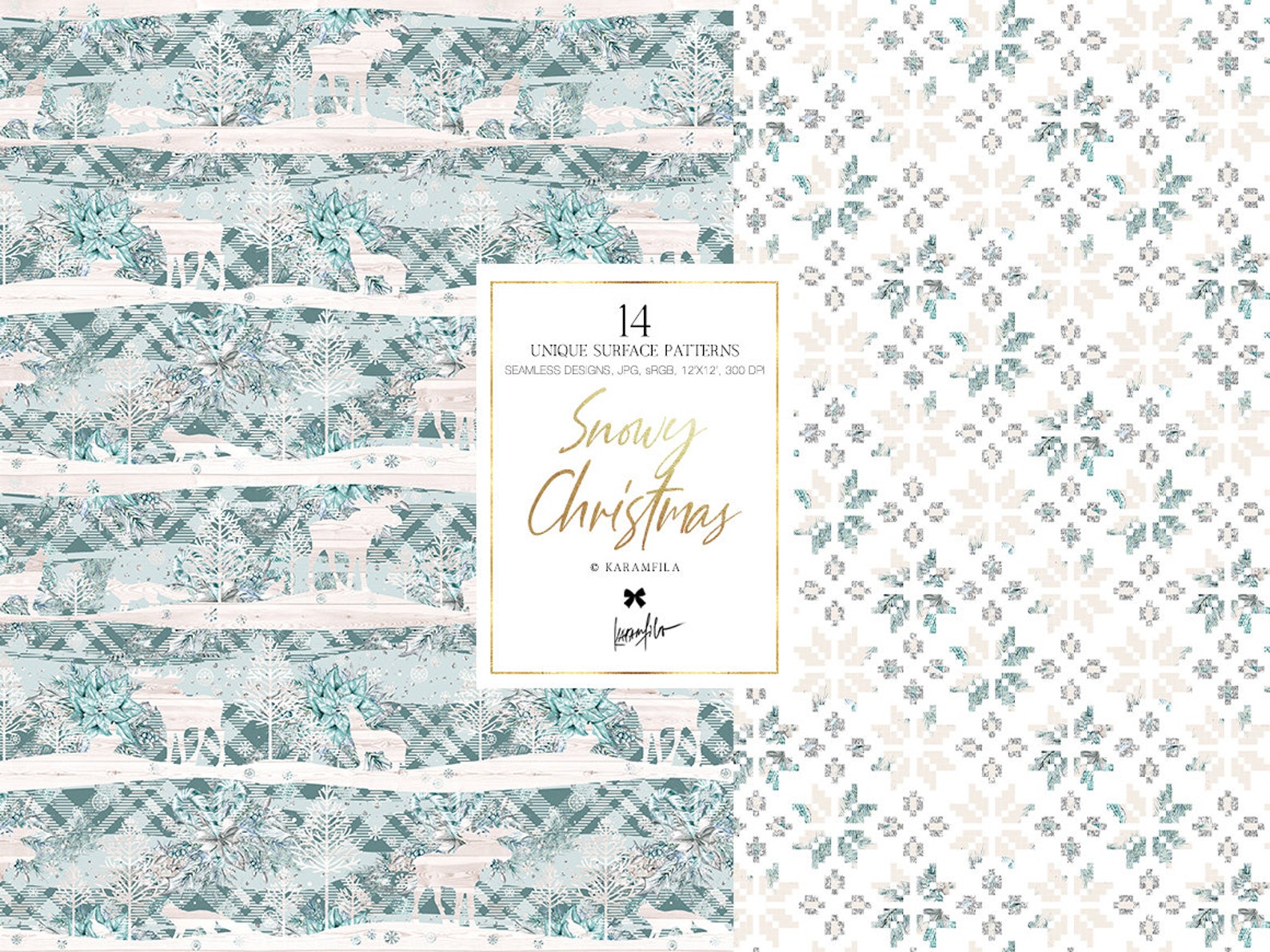 Blue Christmas Digital Paper Silver Christmas Scrapbook - Etsy