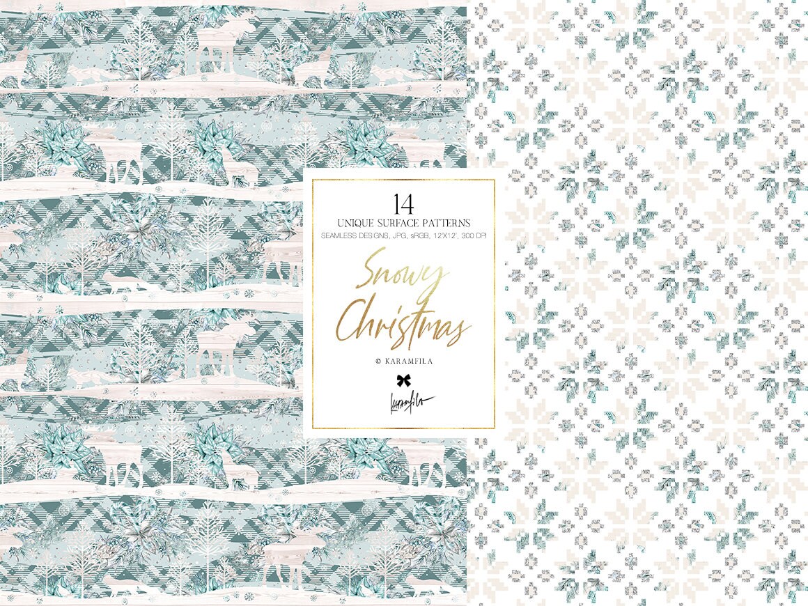 Blue Christmas Digital Paper Silver Christmas Scrapbook - Etsy