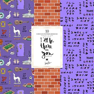 Friends Digital Paper 90's TV Show Patterns - Etsy Canada