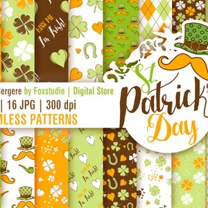 Irish Digital Paper Pack St Patrick's Day Printable | Etsy