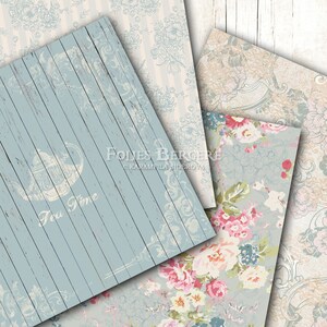 Tea Time Digital Paper Pack Tea Party Printable Paper Shabby Chic Paper ...