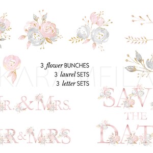 Wedding Clipart Rose Gold Wedding Alphabet Clipart Gold Foil - Etsy ...