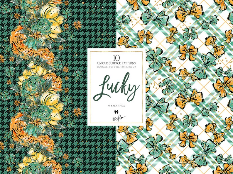 St Patrick's Day Digital Paper St Patrick Patterns - Etsy