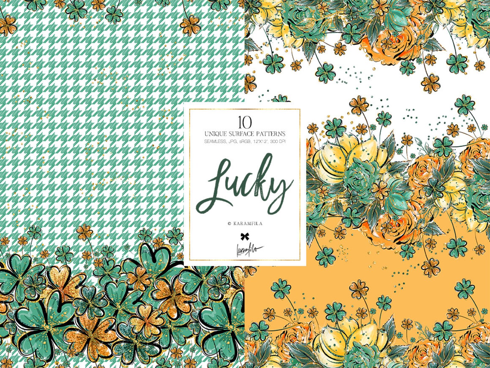 St Patrick's Day Digital Paper St Patrick Patterns - Etsy