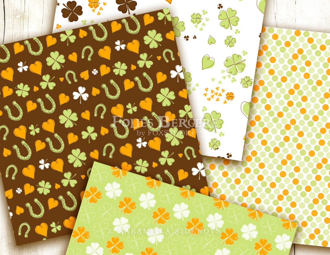 Irish Digital Paper Pack St Patrick's Day Printable | Etsy