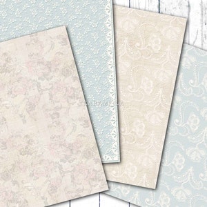 Wedding Digital Paper Pack, Vintage Wedding Scrapbook Paper Printable ...