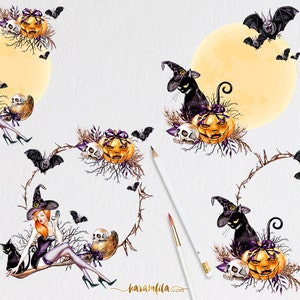Halloween Clipart Fall Watercolor Happy Halloween DIY Pack Pumpkin ...