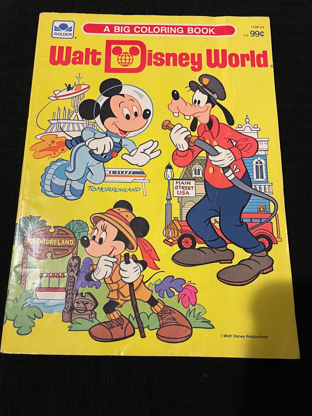 Vintage Walt Disney World Coloring Book - Etsy