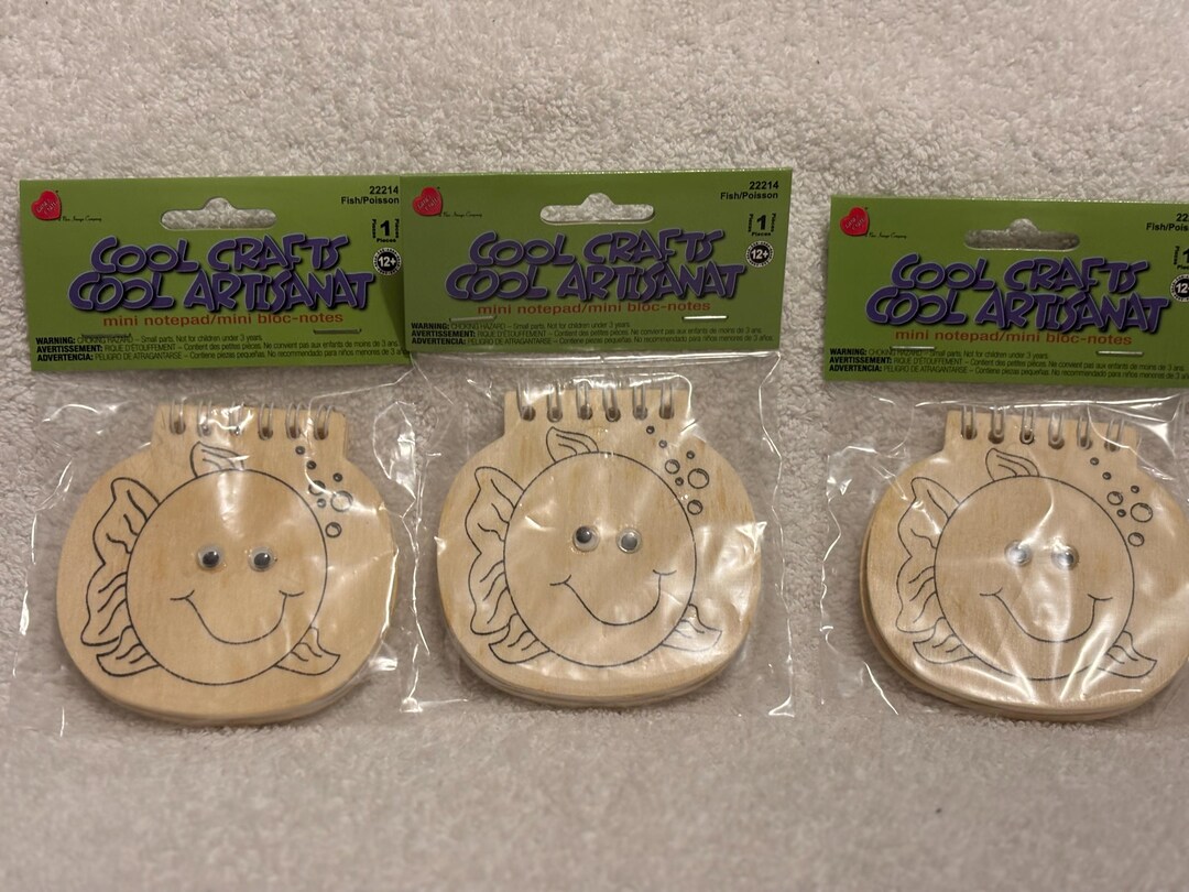 New Wooden Paintable Mini Notebooks Kids Craft Project 3 Pack - Etsy