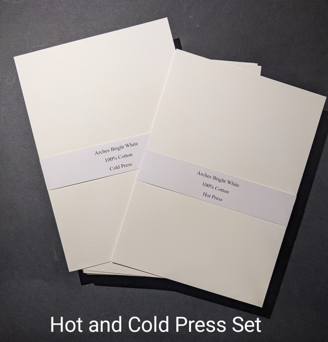 Hot and Cold Press Watercolor Paper Sample Sets - 100% Cotton ...