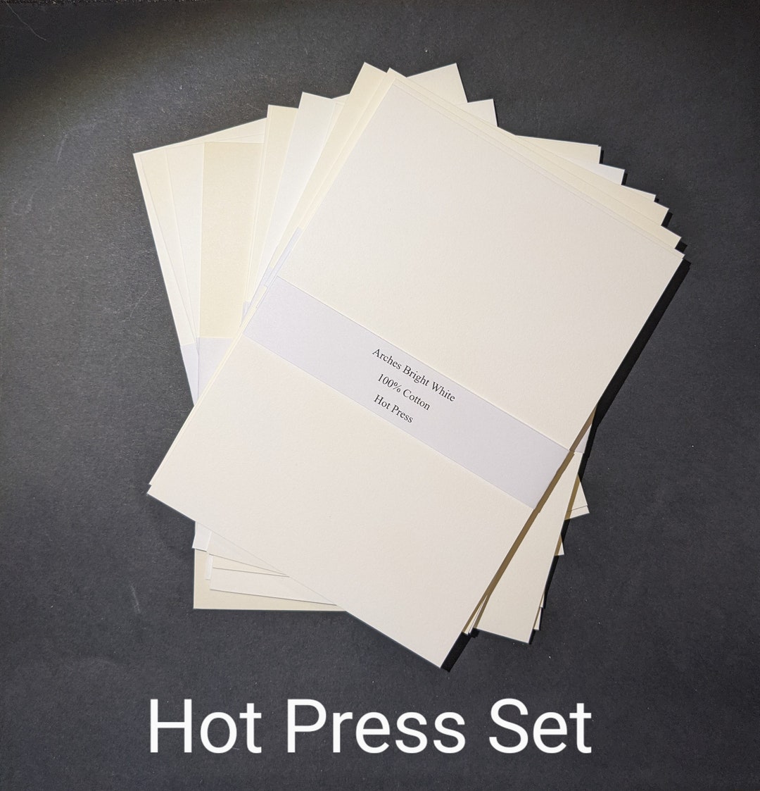 Hot Press Watercolor Paper Sample Set - 100% Cotton - Professional ...