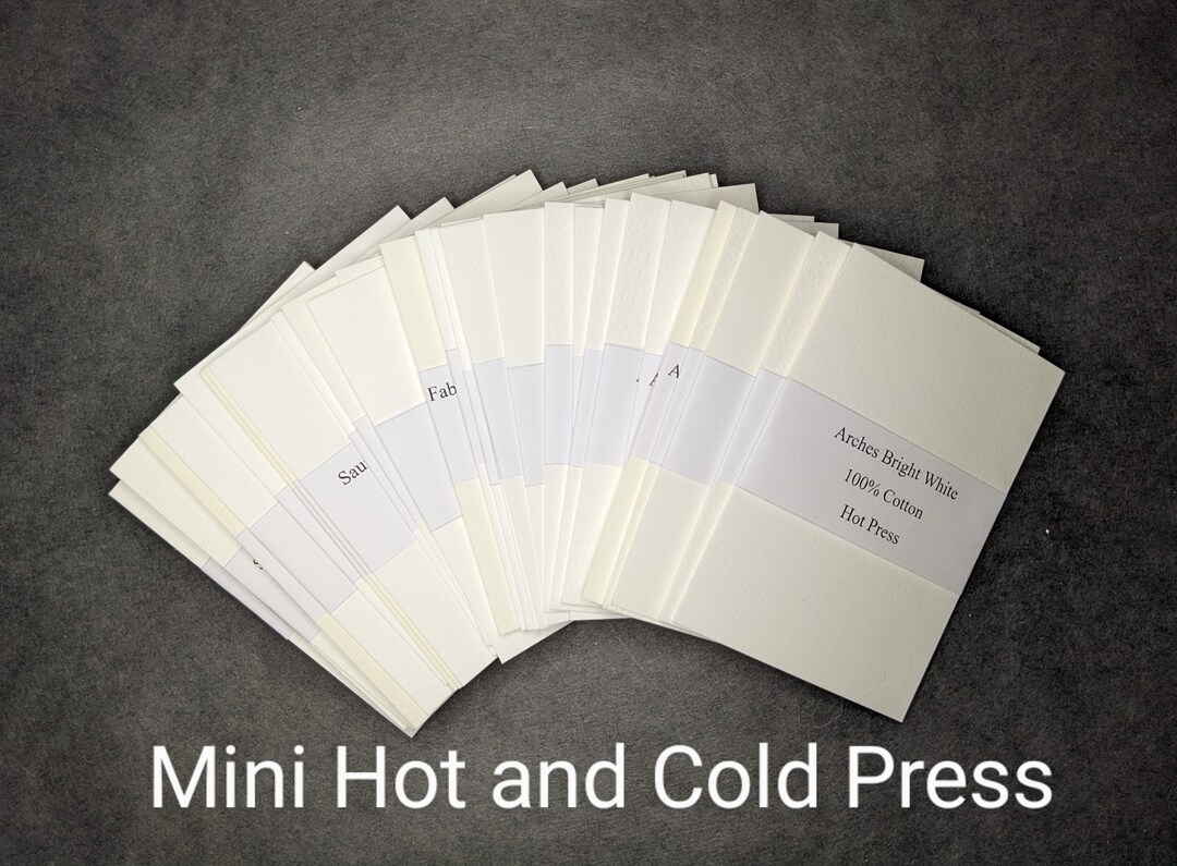 Mini Hot and Cold Press Watercolor Paper Sample Sets - ATC Size - 100% ...
