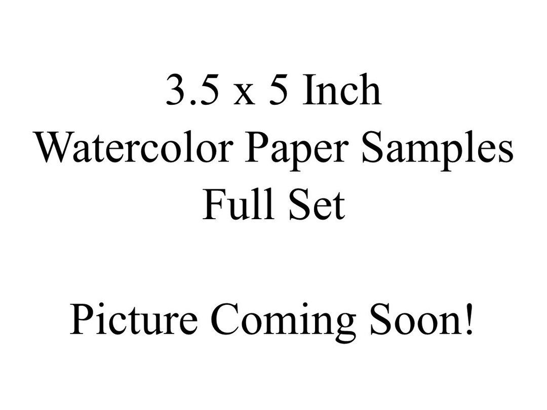 3.5 X 5 Inch Watercolor Paper Sample Set - 100% Cotton - Etsy