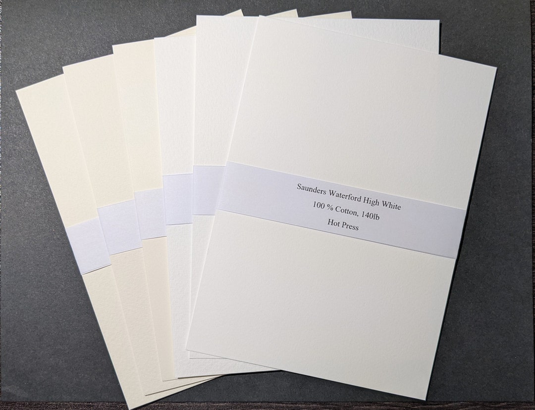 Saunders Waterford Watercolor Paper Sample – 5x7 Inch, 140lb, Cotton - Etsy