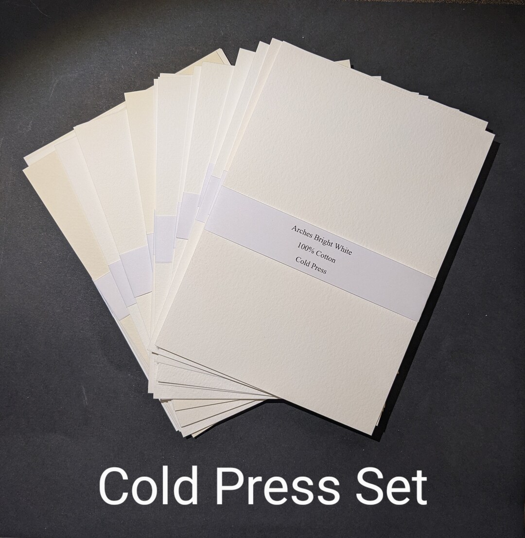 Cold Press Watercolor Paper Sample Set - 100% Cotton - Professional ...