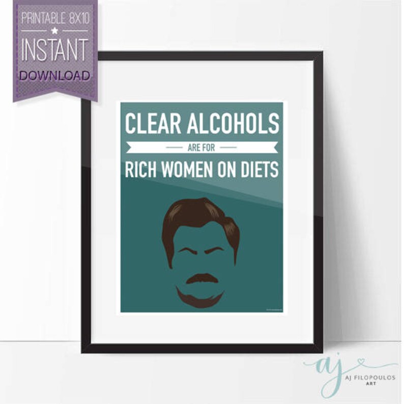 Parks and Recreation Ron Swanson Silhouette Ron Swanson - Etsy